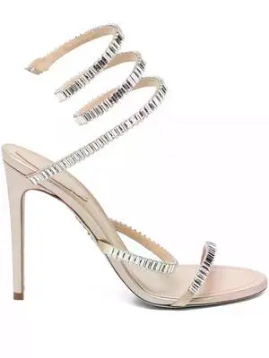 Rene Caovilla 105mm Cleo Spark Heeled Sandals - Neutrals