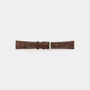 Ralph Lauren Hand-tooled Leather Watch Strap - Brown
