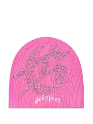 GODSPEED Studded Beanie Hat - Pink