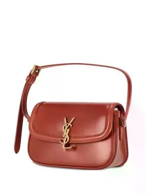 Saint Laurent Mini Solferino Leather Shoulder Bag - Brown