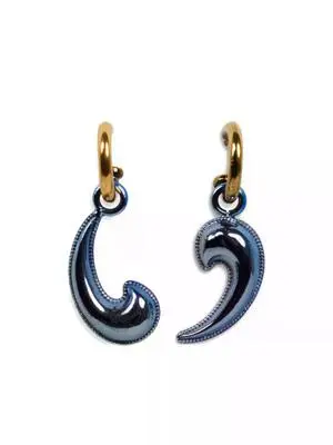 Etro Metallic Paisley Hoop Earrings