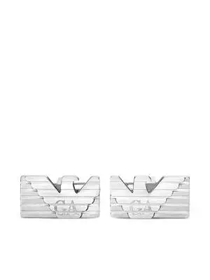 Emporio Armani Logo-motif Cufflinks - Silver