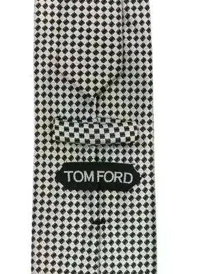 TOM FORD Patterned Neck Tie - Grey