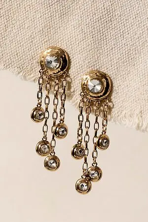 Free People Hidden Gem Statement Earrings - Gold