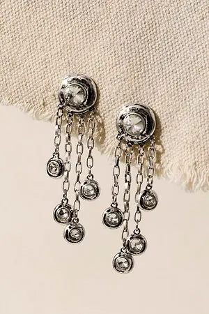 Free People Hidden Gem Statement Earrings - Silver