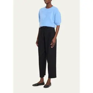 LISA YANG Juniper Brushed Cashmere Sweater - Azure