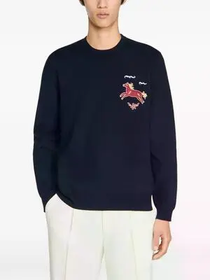 Sandro Round-neck Sweatshirt - Blue