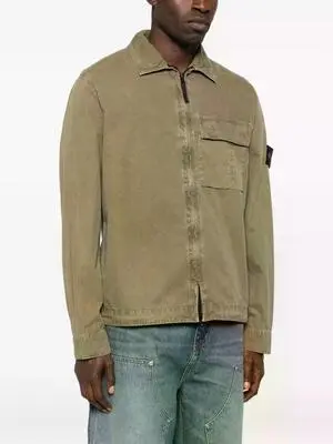 Stone Island Chest-pocket Zip-up Shirt Jacket