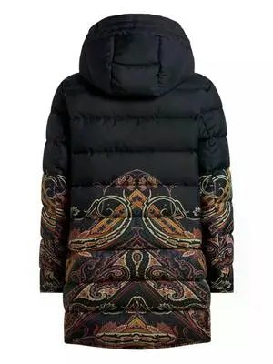 Etro Printed Zip-up Long Coat