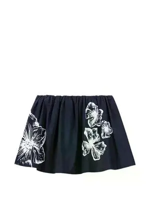 Maje Floral-print A-line Mini Skirt