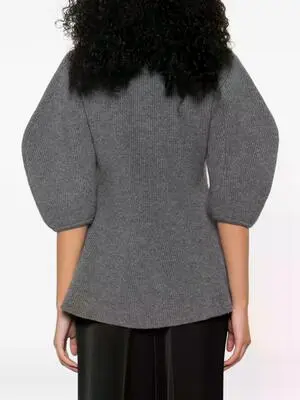 RÓHE Puffed-sleeve Knitted Top