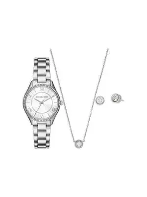 Michael Kors Lauryn 33mm Watch Set - White