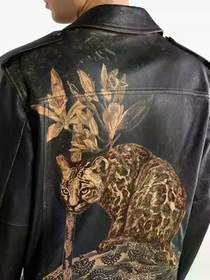 Etro Leopard-print Leather Jacket