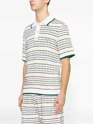 Casablanca Striped-pattern Knitted Polo Shirt
