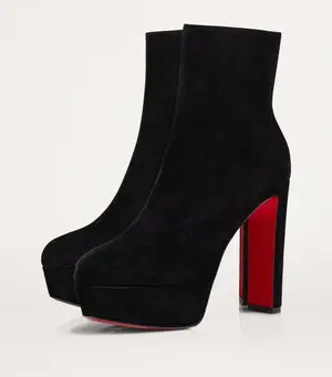 CHRISTIAN LOUBOUTIN Loo Booty 130 Suede Platform Boots