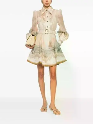 Zimmermann Printed Buckle Dress - Neutrals
