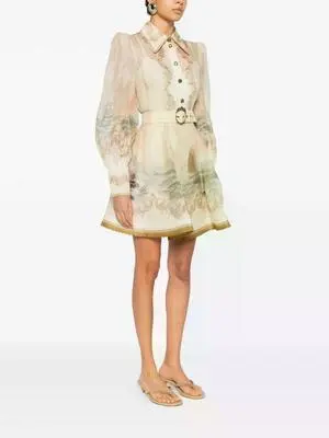 Zimmermann Printed Buckle Dress - Neutrals