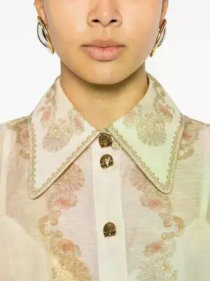 Zimmermann Printed Buckle Dress - Neutrals