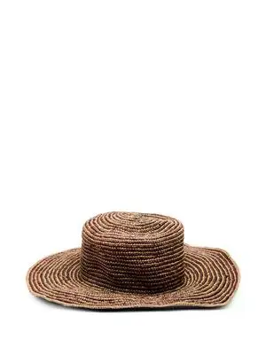 SENSI STUDIO Crochet Straw Hat - Neutrals