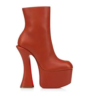 CHRISTIAN LOUBOUTIN Aquabootie 160 Leather Ankle Boots - Orange