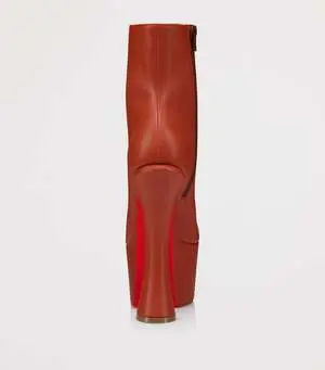 CHRISTIAN LOUBOUTIN Aquabootie 160 Leather Ankle Boots - Orange