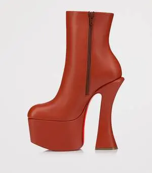 CHRISTIAN LOUBOUTIN Aquabootie 160 Leather Ankle Boots - Orange