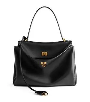 Balenciaga Calfskin Rodeo Shoulder Bag - Black
