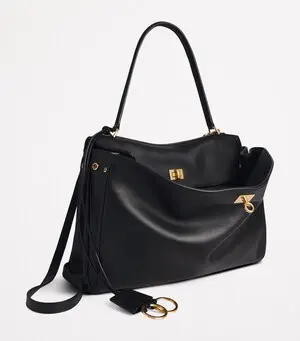 Balenciaga Calfskin Rodeo Shoulder Bag - Black