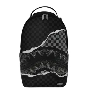 SPRAYGROUND Crystal-embellished Check Backpack