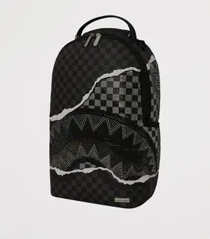 SPRAYGROUND Crystal-embellished Check Backpack