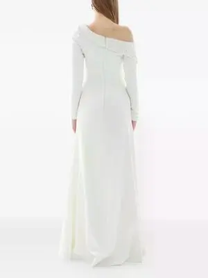 DINA MELWANI Crystal-embellished Off-shoulder Gown