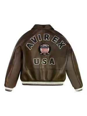 AVIREX Embroidered Jacket - Brown