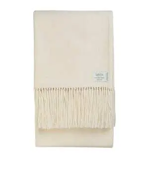 ARAMINTA CAMPBELL Alpaca-blend Willow Throw - White
