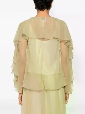 FORTE_FORTE Ruffled Blouse - Neutrals
