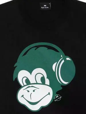 Paul Smith Monkey-print T-shirt - Black