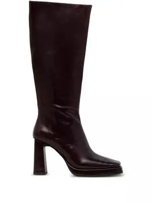 Jeffrey Campbell Maximal-3 Square-toe Heeled Knee-high Boots