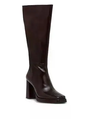 Jeffrey Campbell Maximal-3 Square-toe Heeled Knee-high Boots