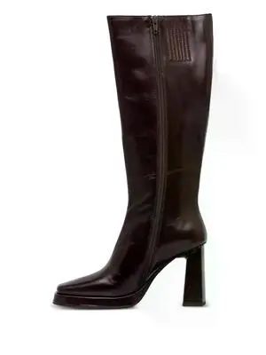 Jeffrey Campbell Maximal-3 Square-toe Heeled Knee-high Boots