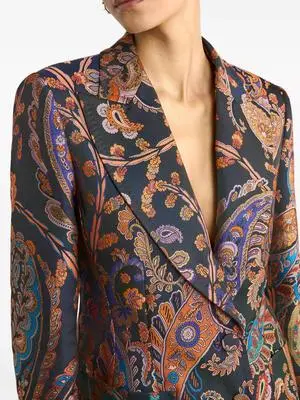 Etro Jacquard Floral-paisley Blazer - Blue