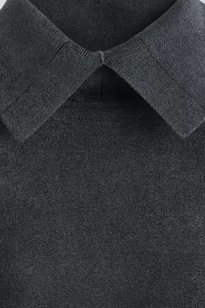 Cos Chenille-knit Mock-neck Jumper - Gray