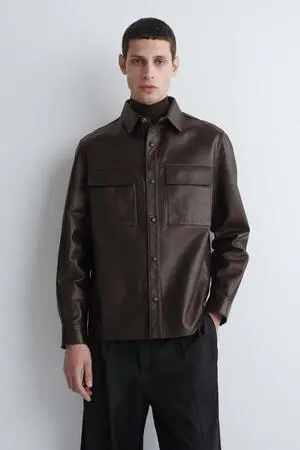 Cos Leather Overshirt