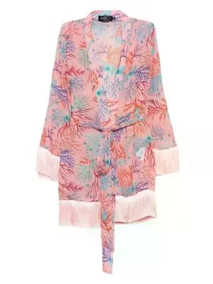 PatBO Fringed Seaweed Coverup - Pink