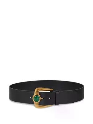 Etro Stone-buckle Leather Belt - Black