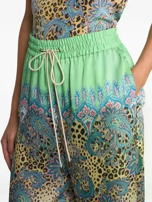 Etro Wide-leg Paisley And Animal Print Trousers