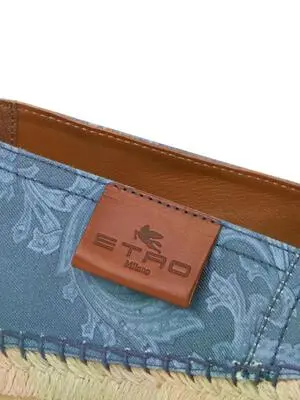 Etro Canvas Espadrilles With Paisley Motif - Blue