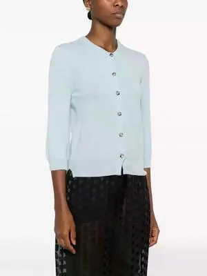 ALLUDE Buttoned Cardigan - Blue