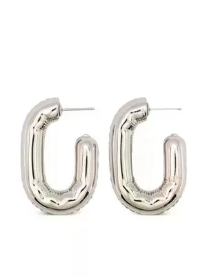 Rabanne Chunky Hoop Earrings - Silver