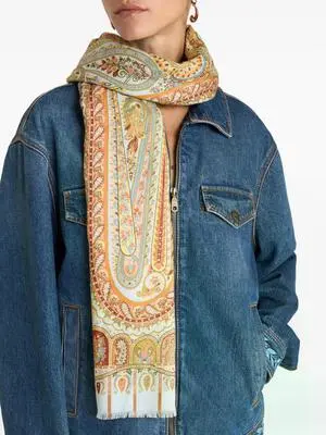 Etro Floral-motif Scarf - Neutrals