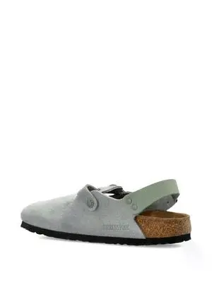 BIRKENSTOCK Buckle Strap Suede Mules