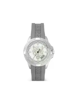 PLEIN SPORT Tiger-motif 44mm Strap Watch - White